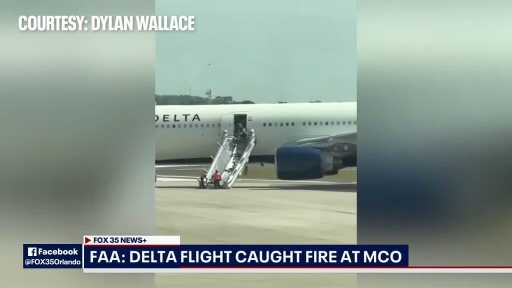 Terrifying Moments on the Tarmac: Delta Jet Catches Fire at Orlando ...