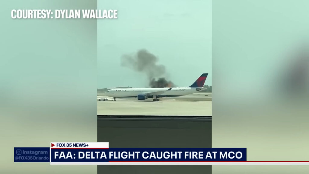 Terrifying Moments on the Tarmac: Delta Jet Catches Fire at Orlando ...