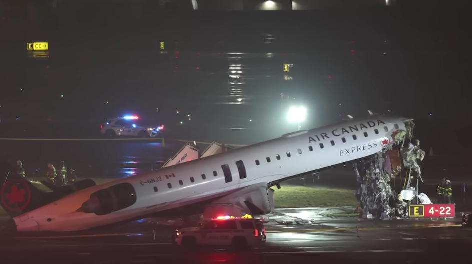 New CCTV Footage Reveals How Air Canada Plane Crashed Into Fire Truck ...