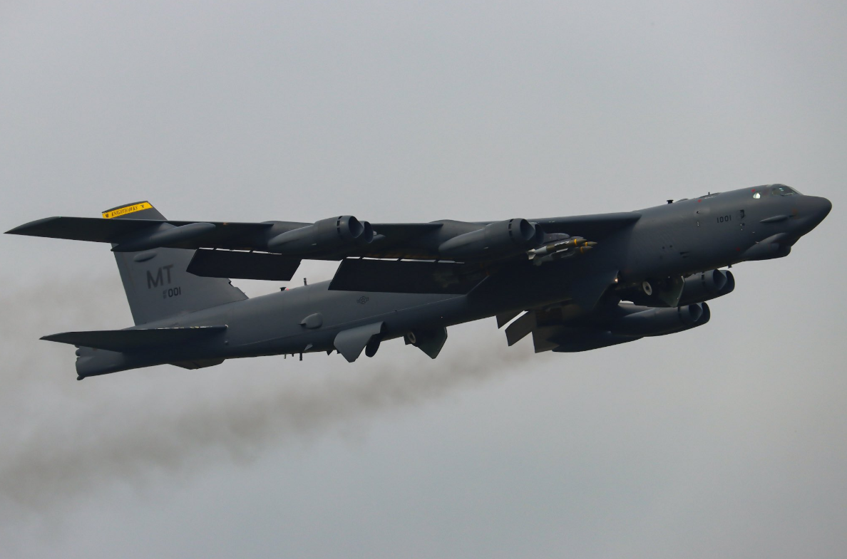 U.S. B-52s Depart RAF Fairford Fully Loaded with JDAM Strike Payloads ...